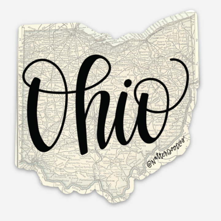 Ohio Map Sticker | Ohio Artisan Collective